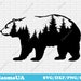 Bear Dxf File, Vector Cut File, Bear Silhouette, Laser Cut File, Svg ...