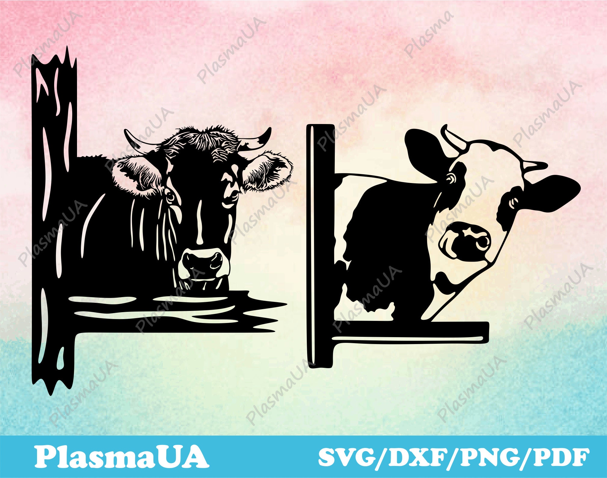 Svg Cows, Dxf Files Cows, Dxf Files for Laser, Dxf Files for Cnc, Svg ...