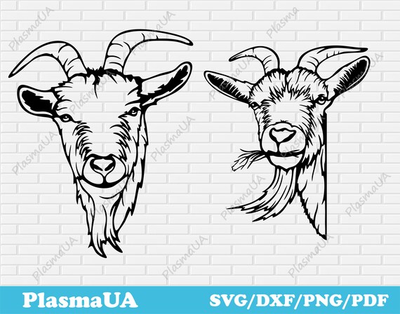 Goat Cut Files Vector Images Svg Dxf Png Pdf Farm | Etsy