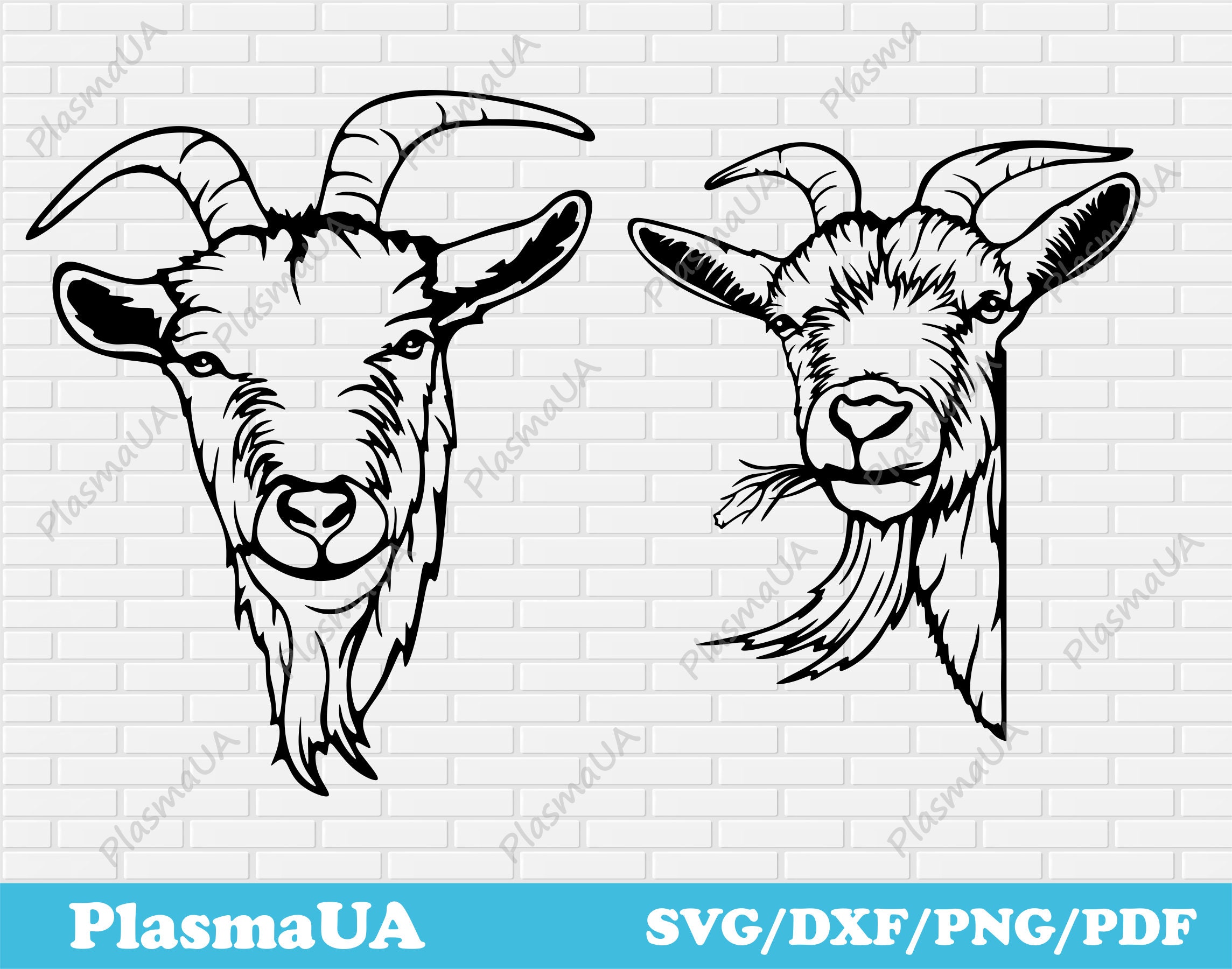 Goat Cut Files, Vector Images, Svg, Dxf, Png, Pdf, Farm Animals Svg ...