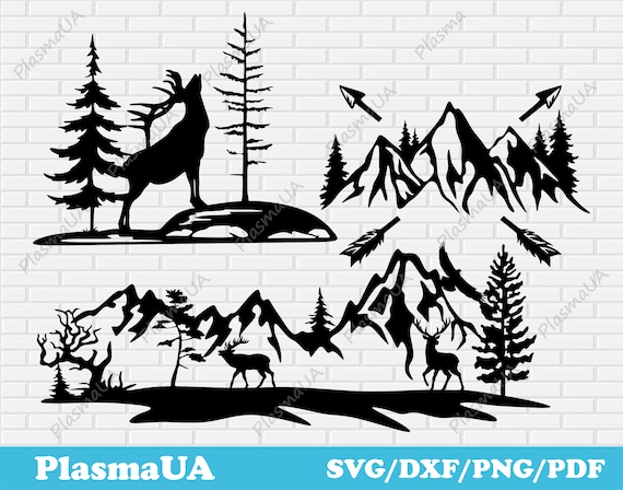 Wildlife Scene SVG DXF Cricut Svg Files SVG Downloads Svg - Etsy