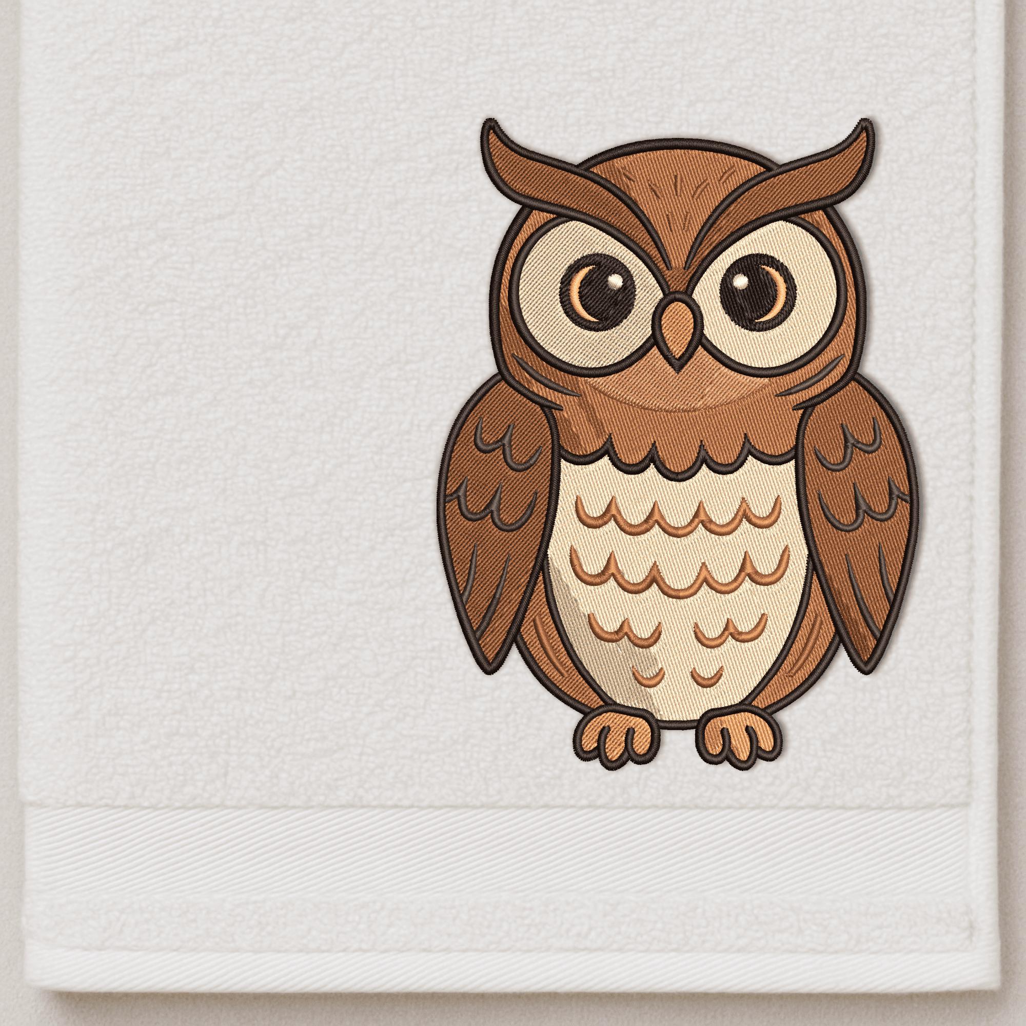 Owl Machine Embroidery Design, Dst Exp Hus Jef Pes Vp3 Digital Files ...