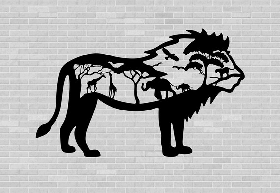 Rey león svg rey león dxf camiseta svg cricut svg silueta | Etsy España