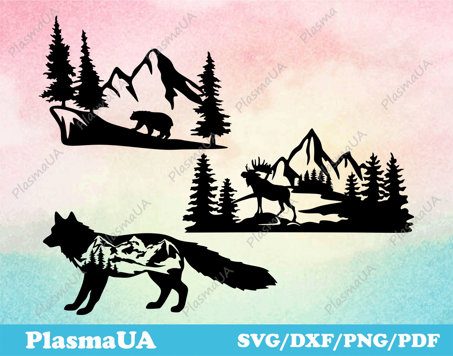 Wildlife Animal Animals Cut Files Nature Cut Files Animals - Etsy