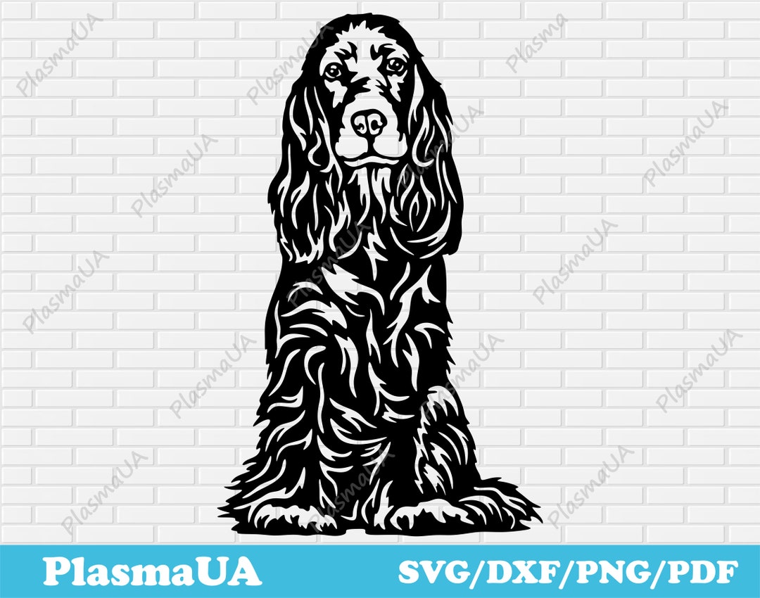 Cocker Spaniel Svg Cut Files, Dog Dxf, Vector for Heat Pressing, Dog ...