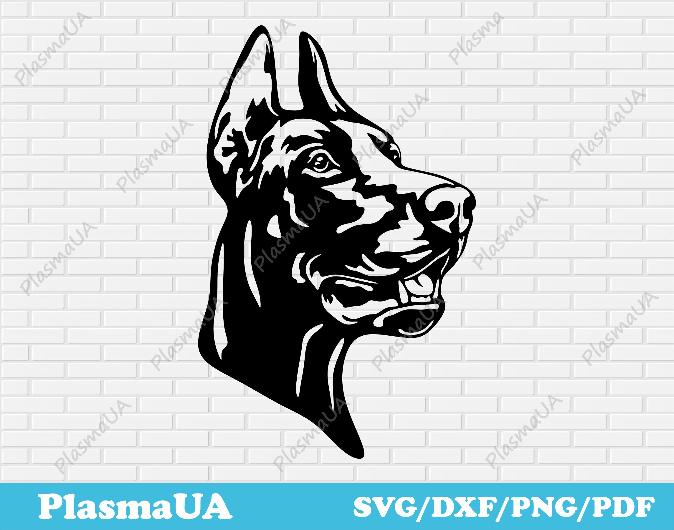 Doberman Dog Svg for Cricut Dog Dxf Files for Laser Cut Dog - Etsy