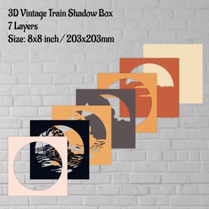 3D Layered Steam Train Svg Cut Files for Cricut, Shadow Box Template ...