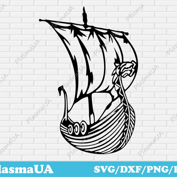 Viking Boat Laser File - Etsy