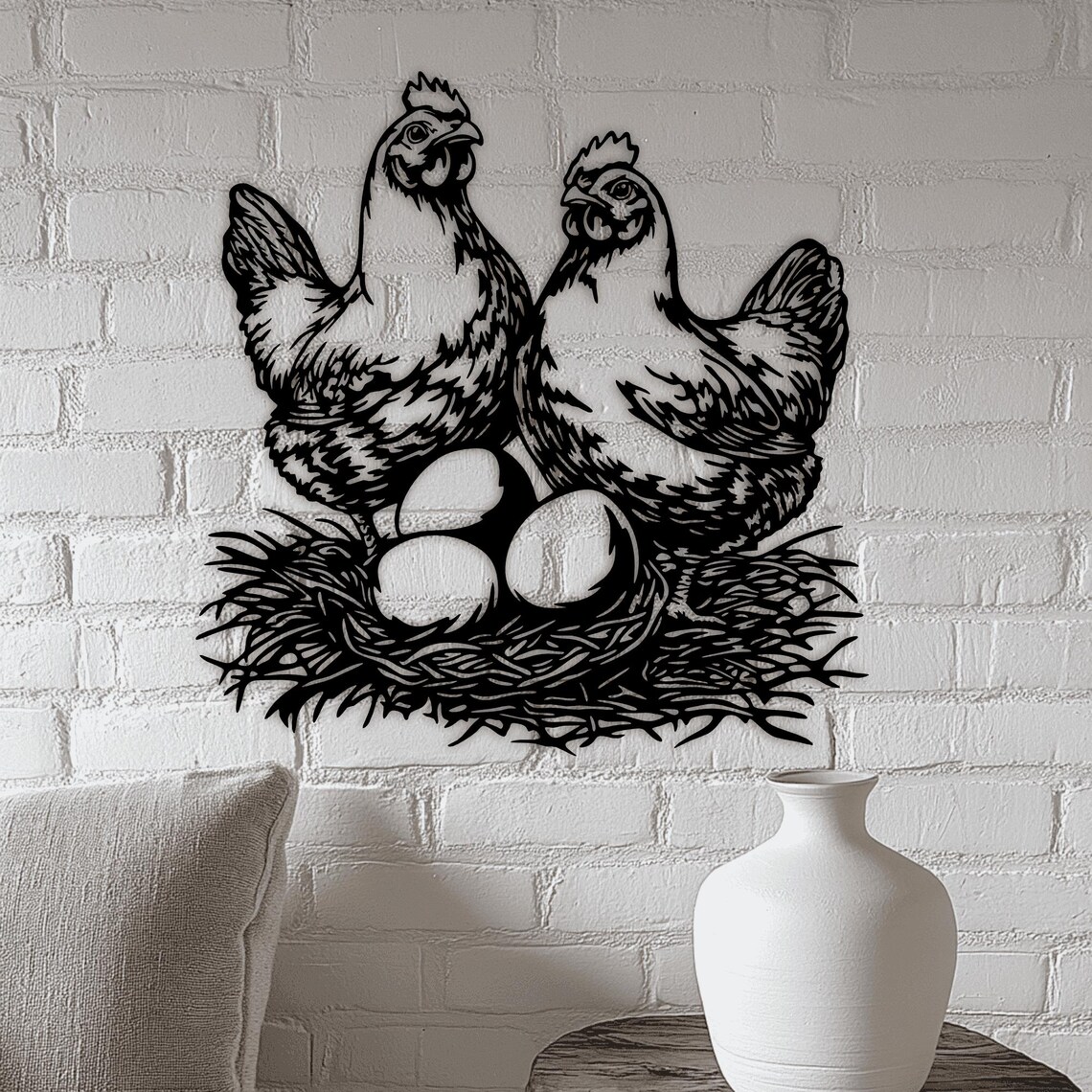 Farm Fresh Eggs Svg File, Chickens Scene Cut Files for Cricut & CNC ...