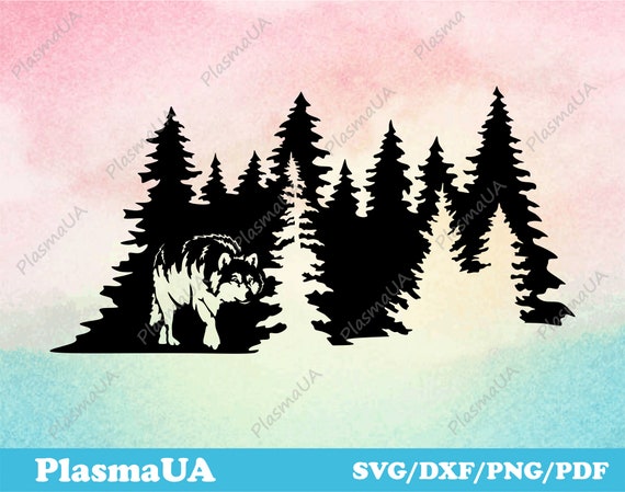 Forest Dxf Cut File Trees Dxf Svg for Cnc Cnc Router Files | Etsy Australia