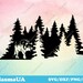 Forest Dxf Cut File, Trees Dxf, Svg for Cnc, Cnc Router Files, Dxf for ...