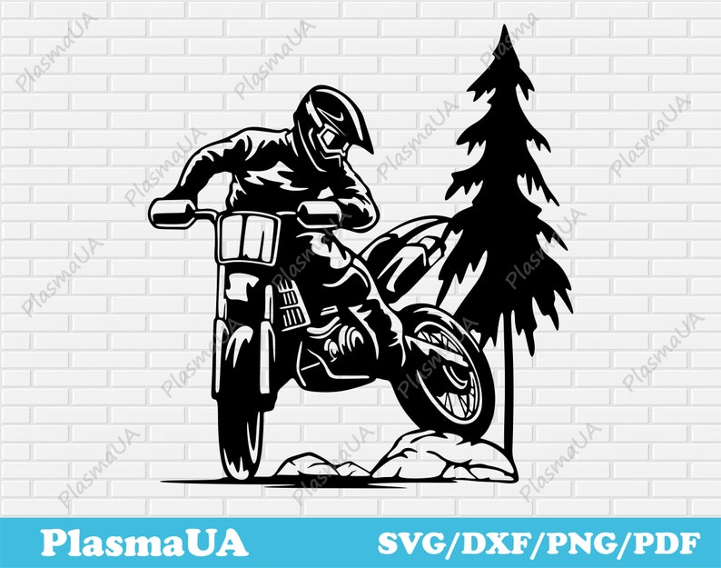 Motocross Rider Svg Dxf Motocross Bike Svg Cnc Cutting File | Etsy