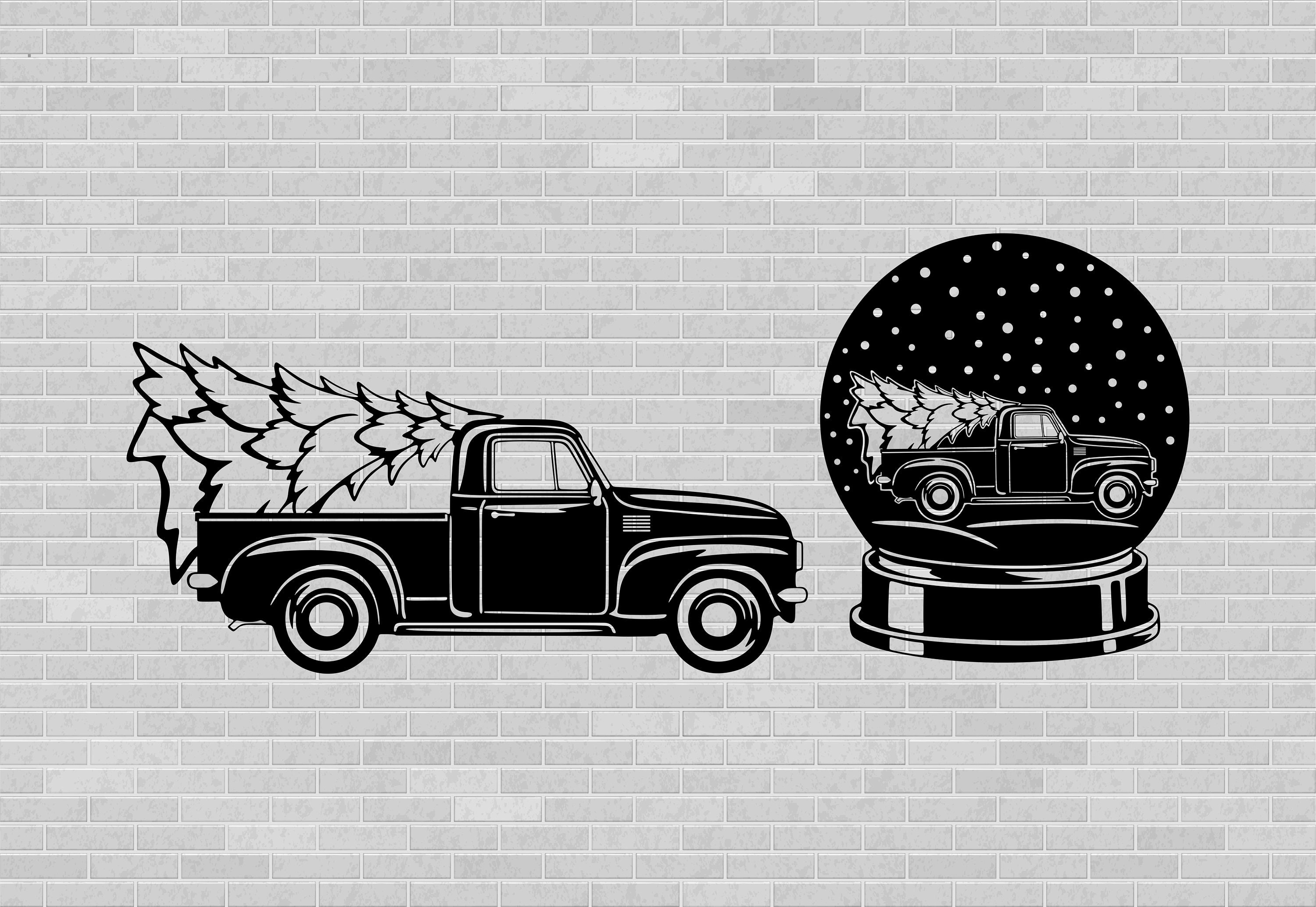 Christmas Truck Svg Christmas Tree Svg Files for Silhouette | Etsy