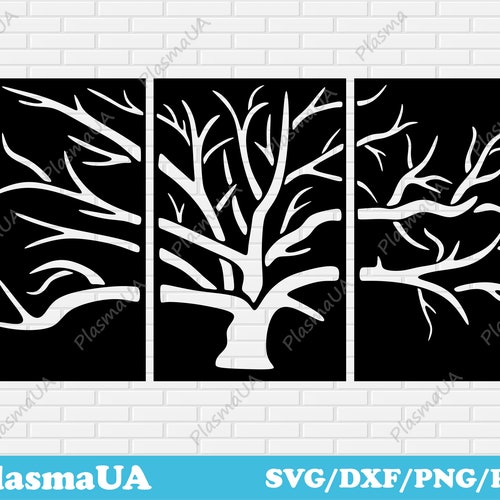 Tree Svg Tree for Laser Cut Dxf Clip Art Cnc Dxf Files for - Etsy