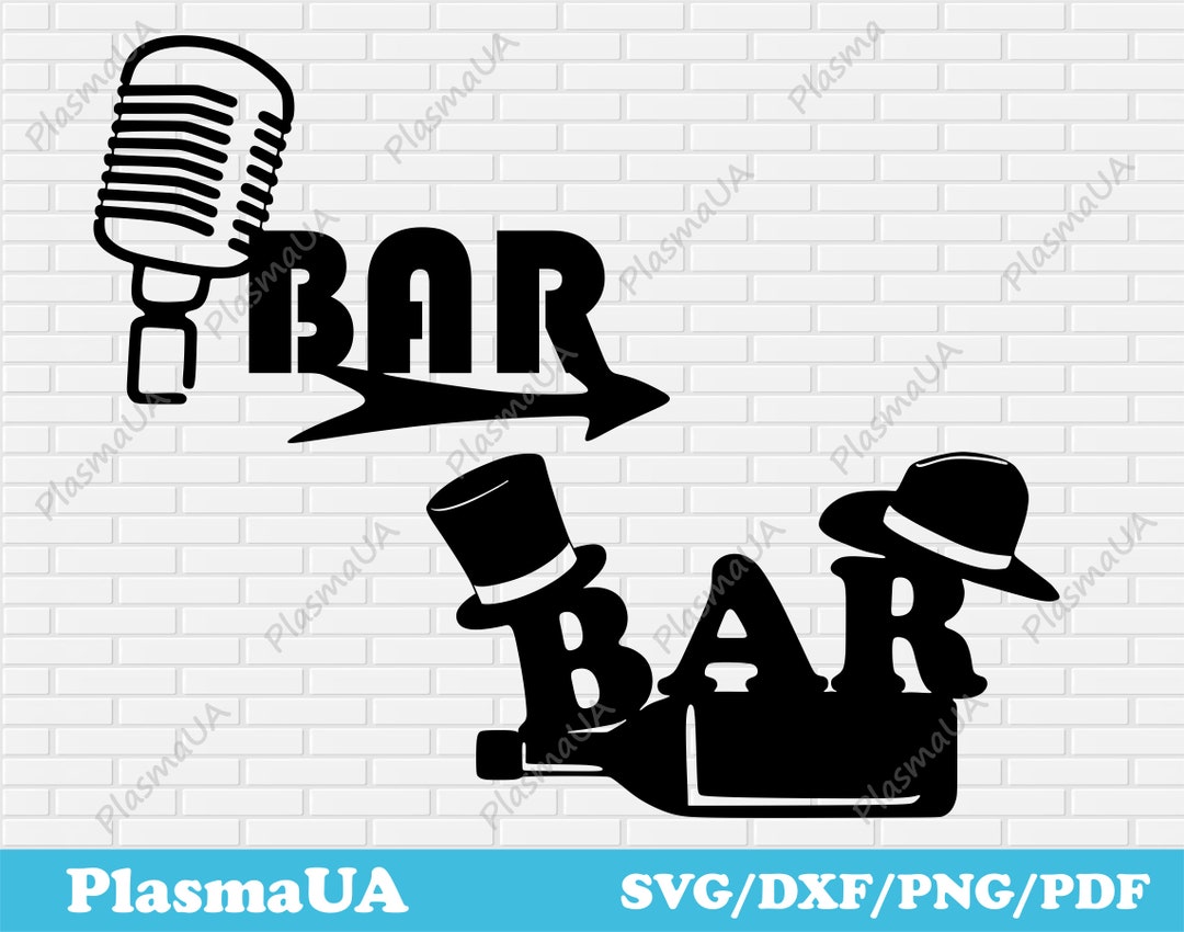 Wall Design Dxf, Bar Clipart Dxf, Bar Svg, Svg Decor, Dxf Decor, Dxf ...
