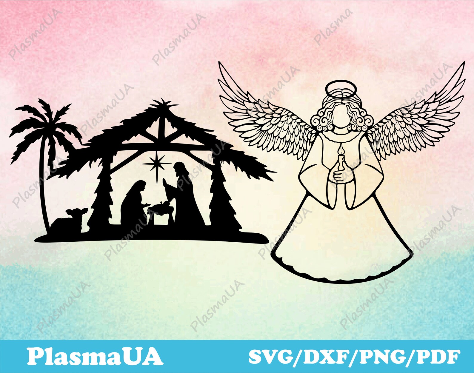 Nativity Svg Angel Svg Christmas Design Christmas Svg - Etsy