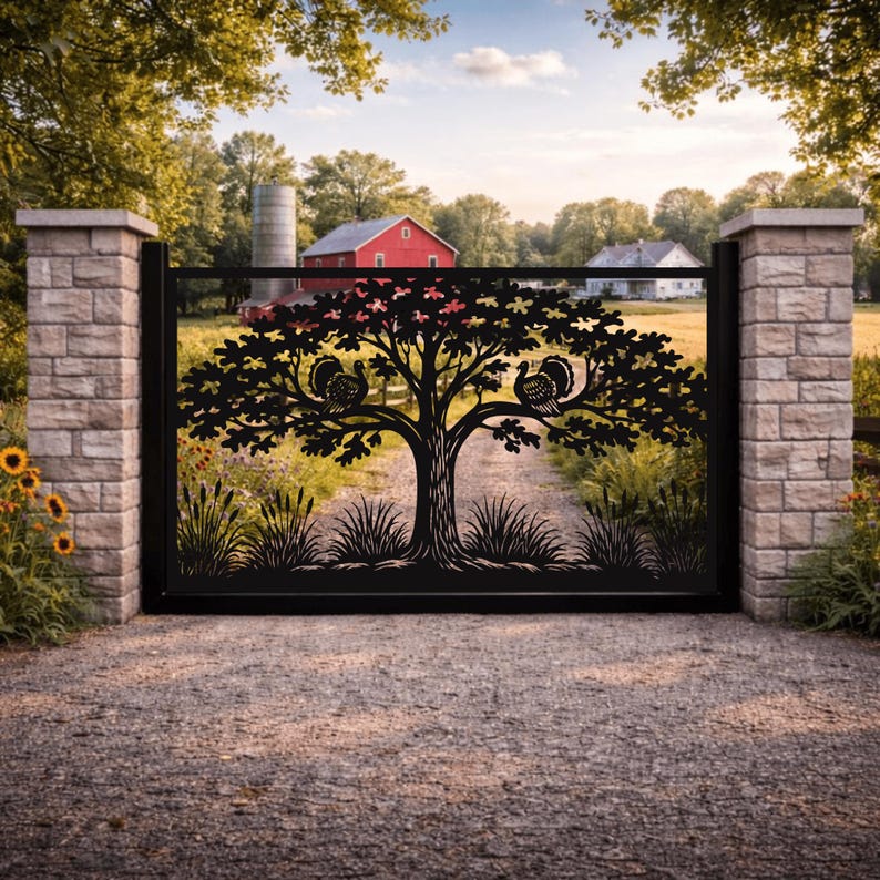 Nature Panels SVG DXF Bundle – Gate Forest, Trees, Mountains & Wildlife ...