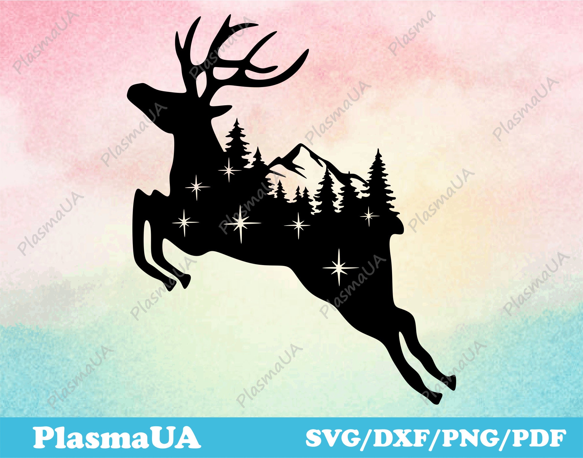 Deer Vector Deer Dxf Tshirt Cut File Laser Cut File for - Etsy