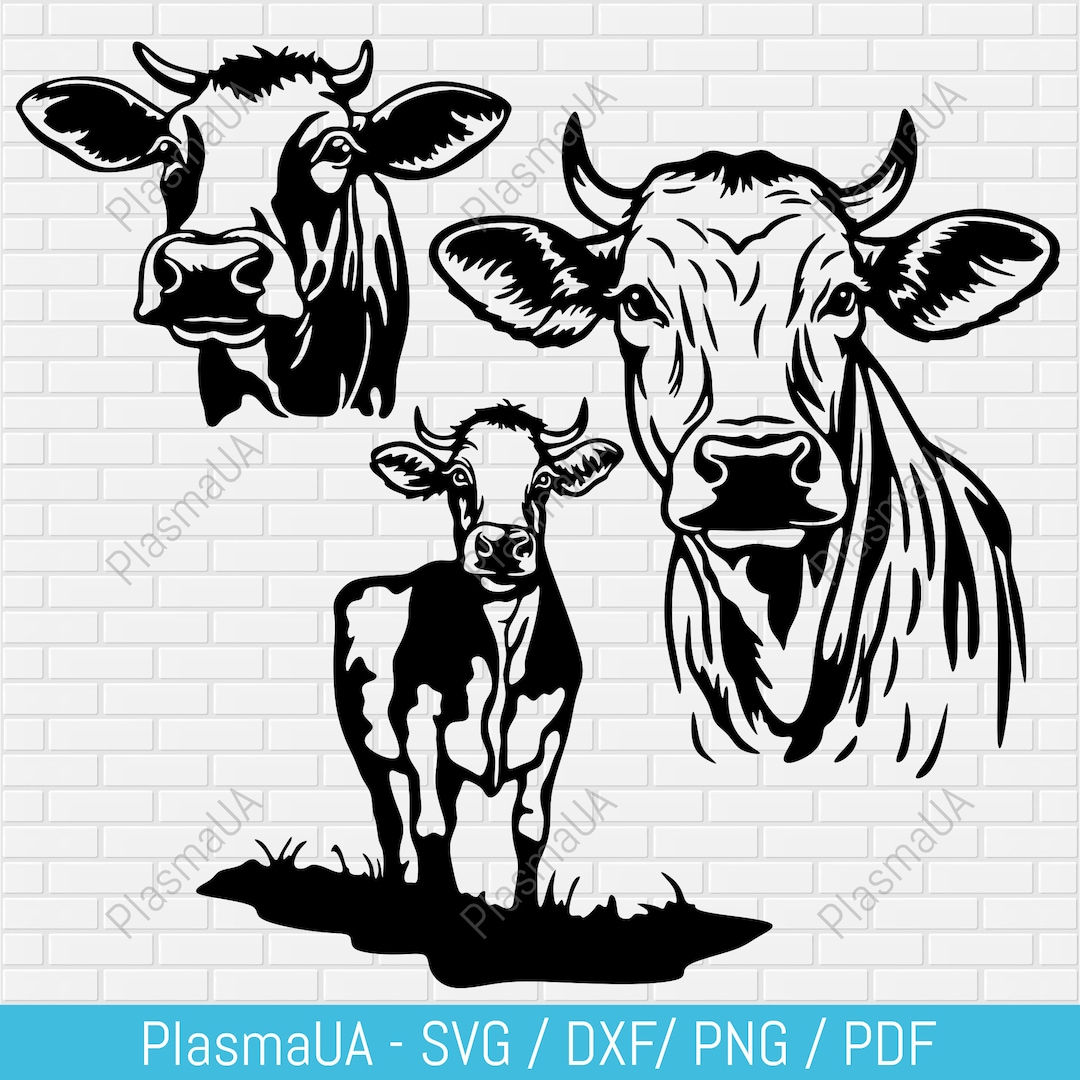 Peeking Cows Svg Dxf Png, Farm Animals Svg, Sublimation Design, Cows ...
