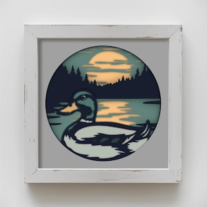 Mallard Duck Layered Svg, Cutting Files for Cricut, 3D Shadow Box ...
