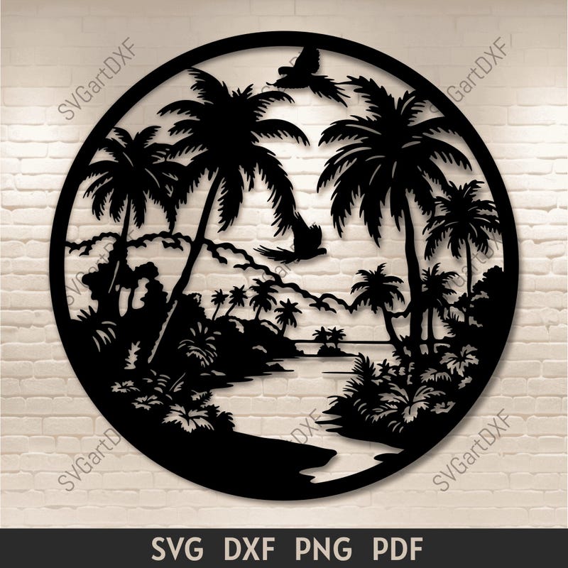 Beach Scene Laser Designs - Etsy