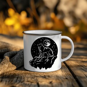 Wolf Standing on Cliff Svg Files, Dxf for Laser Cutting, CNC Metal ...