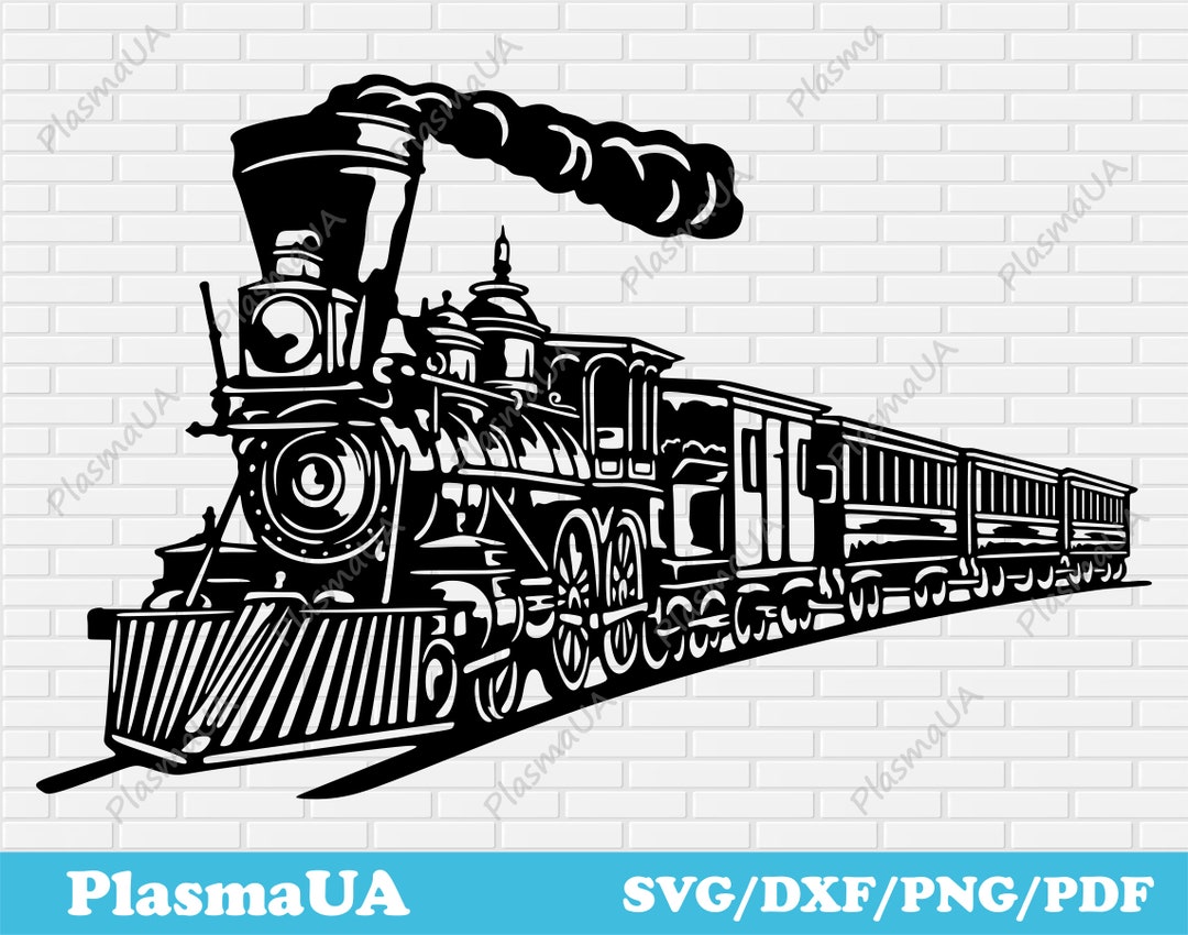 Train Svg Cut Files for Cricut, Vector for Laser Engraving, Png for ...