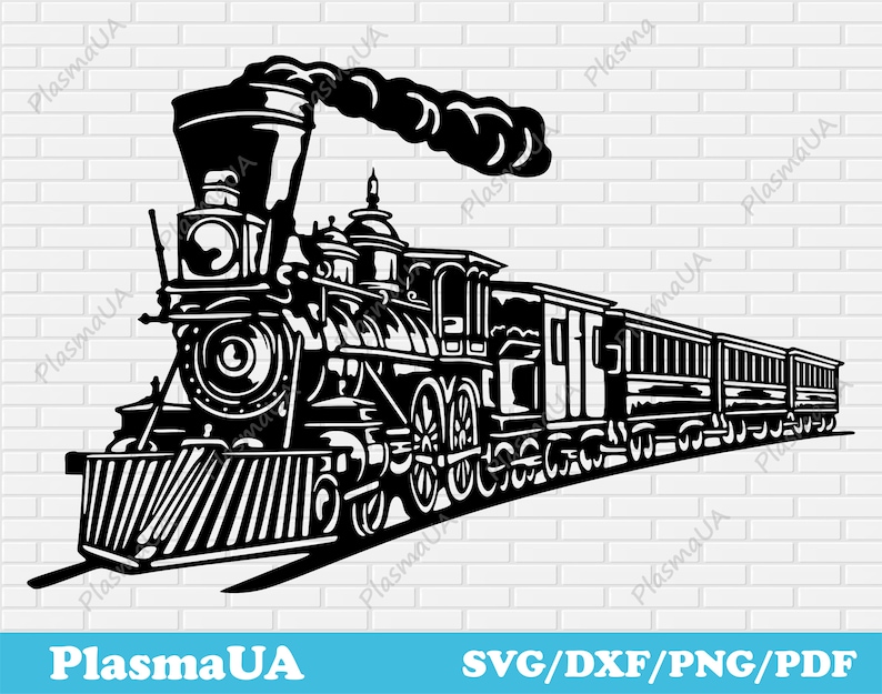 Tren svg archivos cortados para cricut, vector para grabado láser, png ...