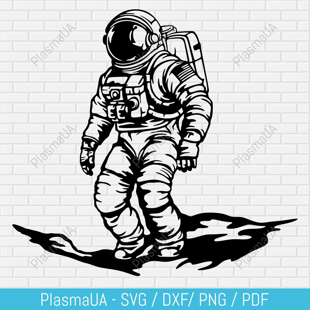 Astronaut Cut Files, Dxf for Laser Cut, Dxf for Laser Engraving, Svg ...