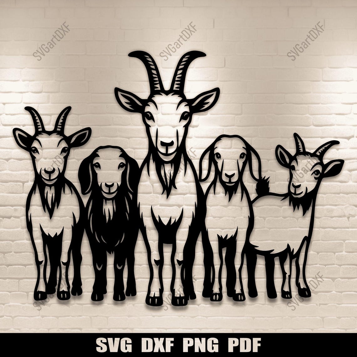 Goat Family Svg Dxf – Goat Cutting Files for Cricut, Silhouette, CNC ...