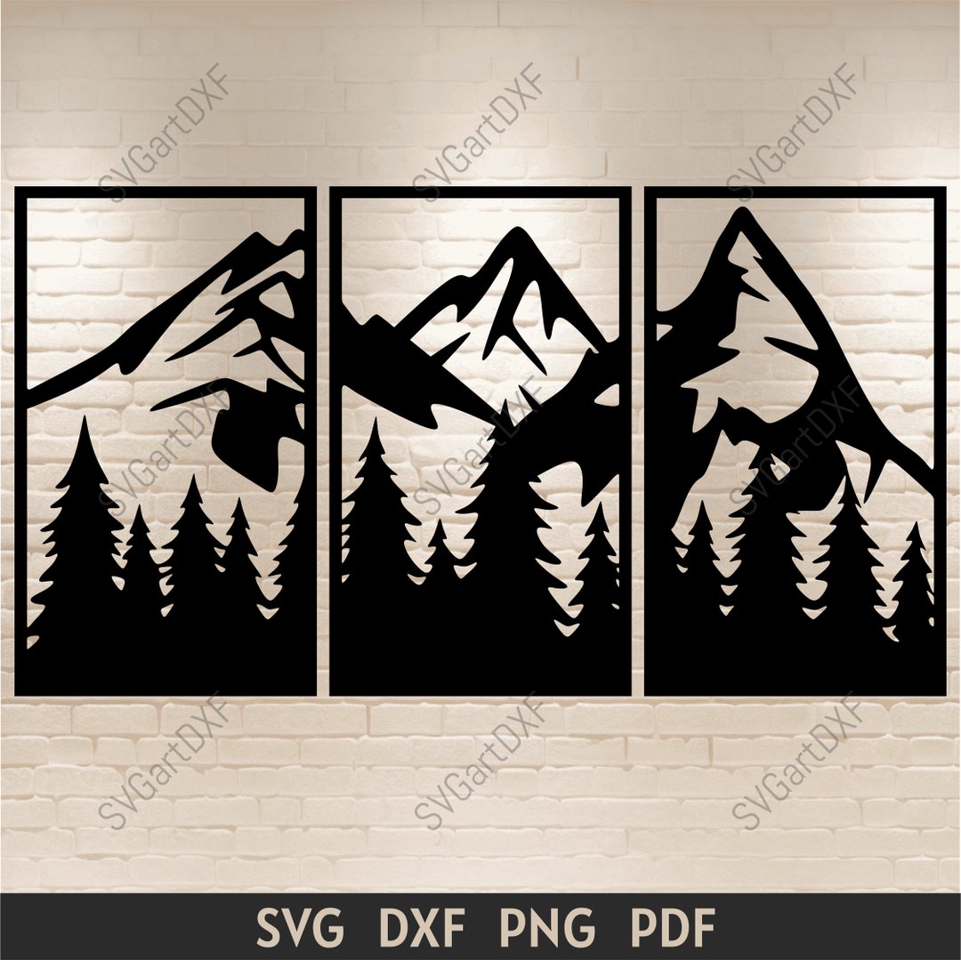 Panels Nature Vector Cnc Files, Nature Dxf Cut File, Dxf for Plasma Cut ...