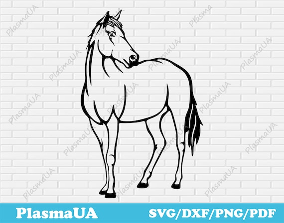 Horse Dxf File for Laser Horse for Cricut Vinyl Cutting Dxf - Etsy