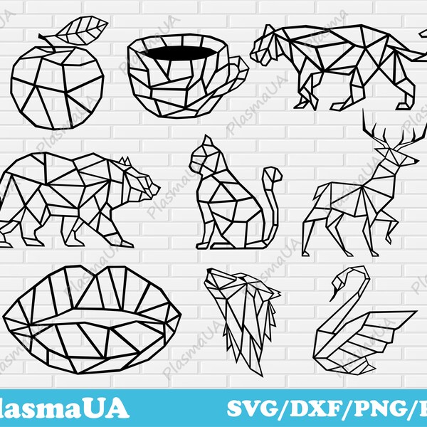 Geometric Animals - Etsy