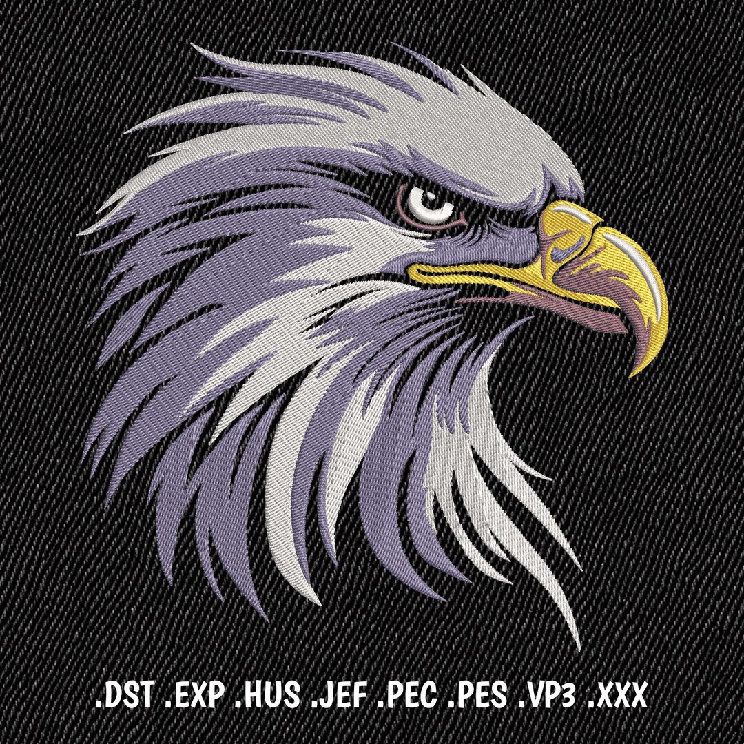 Bald Eagle Embroidery Machine Files, Jef, Exp, Dst, Hus, Pes, Pec Vp3 ...