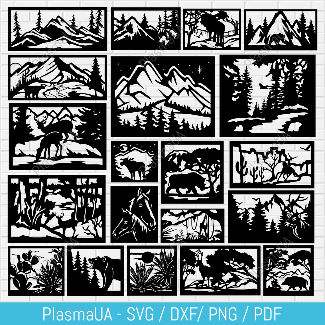 Nature Panels Dxf for Laser & Water Jet Cutting, Decorative Art Panels ...