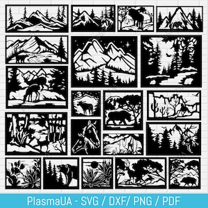 Nature Panels Dxf for Laser & Water Jet Cutting, Decorative Art Panels ...