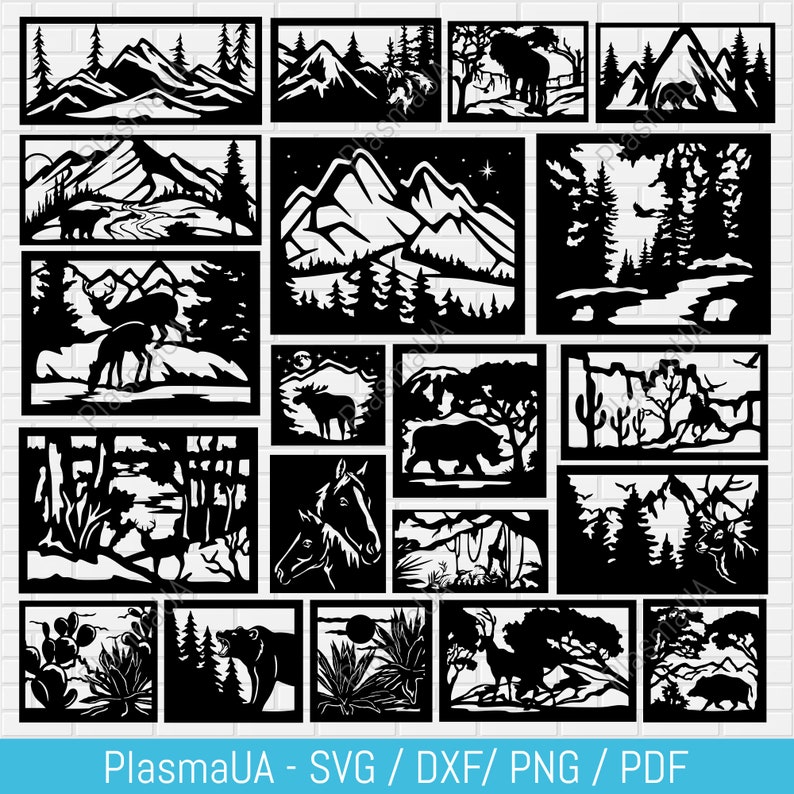Nature Panels Dxf for Laser & Water Jet Cutting, Decorative Art Panels ...