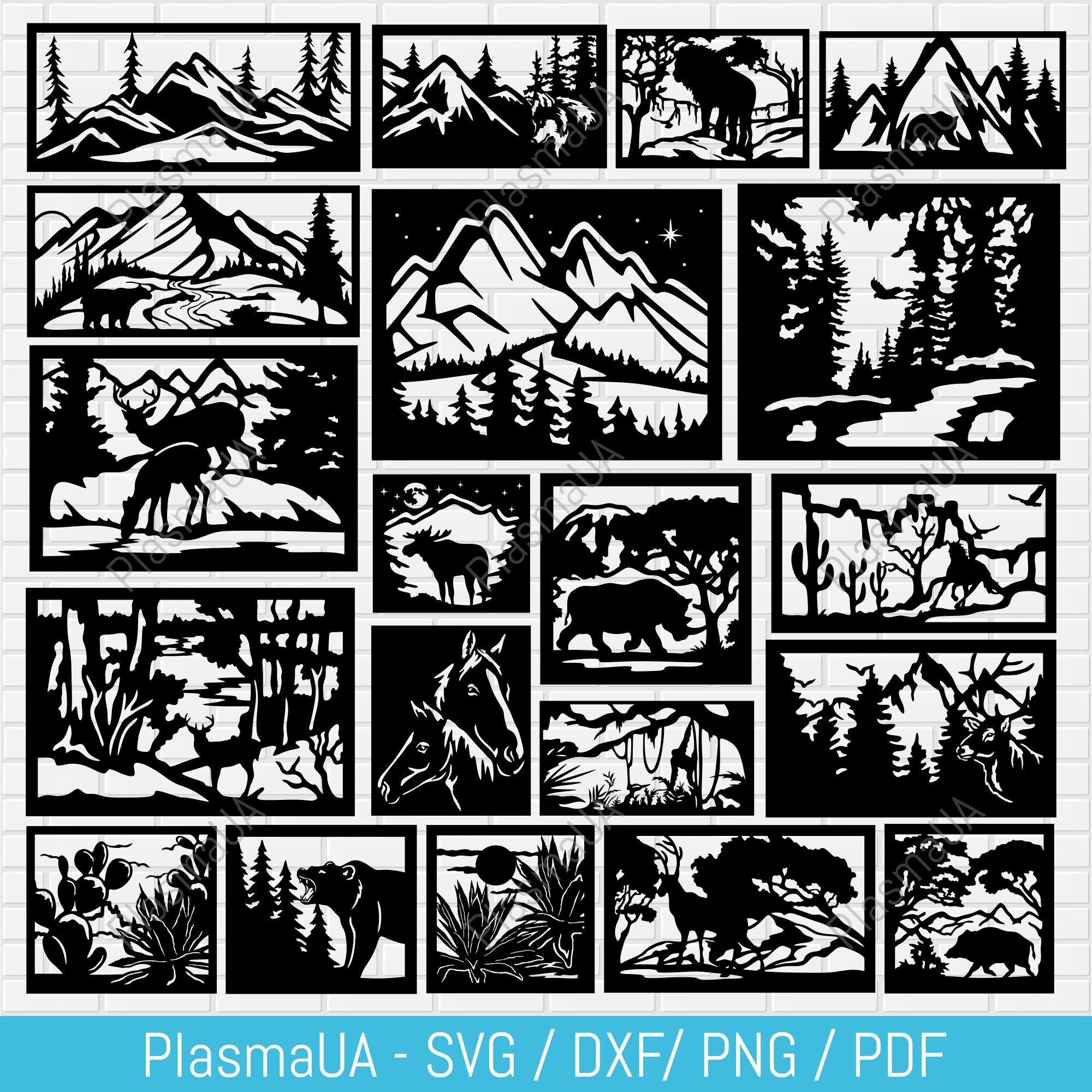 Nature Panels Dxf for Laser & Water Jet Cutting, Decorative Art Panels ...