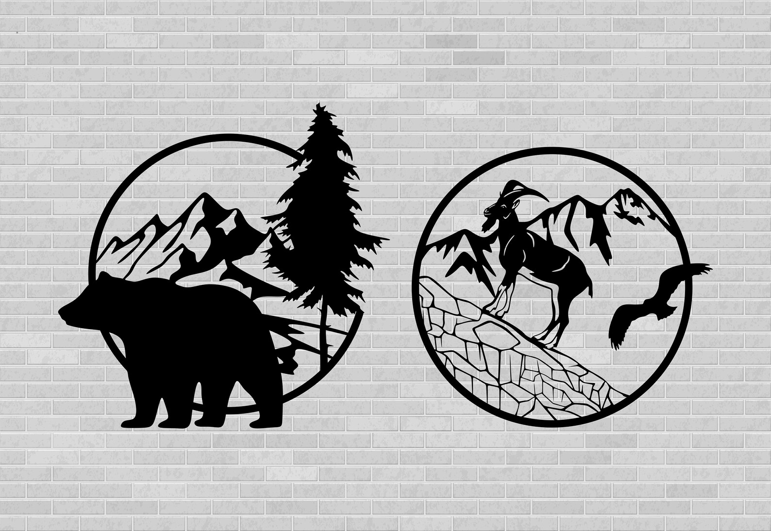 Wildlife cut files svg cut files silhouette landscape svg | Etsy