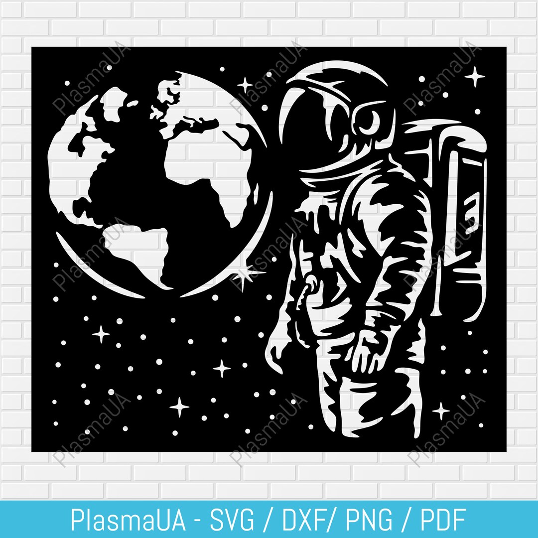 Astronaut in Space Svg Cutting Files, Vinyl Stickers Svg, Vector Craft ...