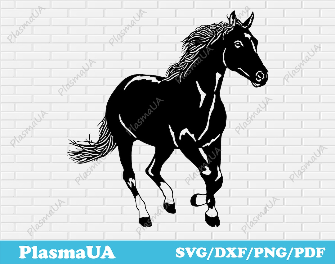 Horse Clipart, Dxf File , DXF Horse, Dxf Files for Laser, Dxf Files for ...