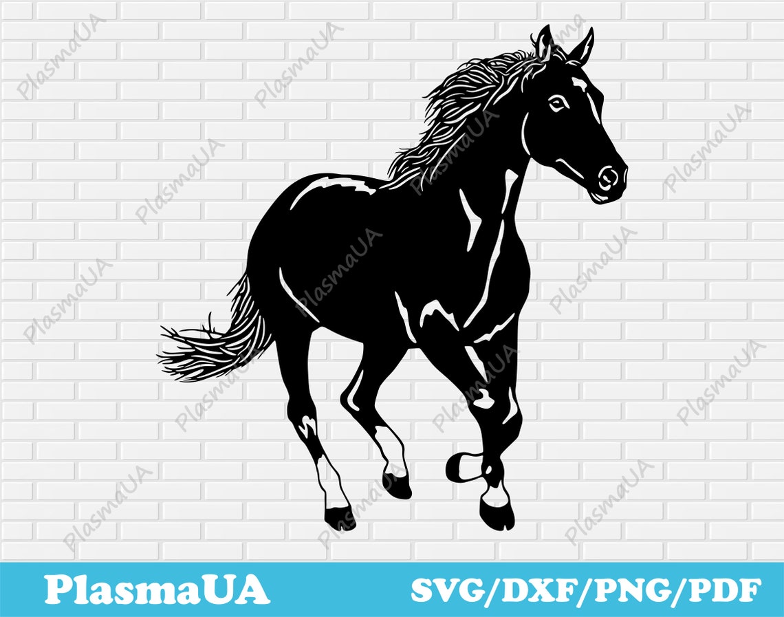Horse Clipart, Dxf File , DXF Horse, Dxf Files for Laser, Dxf Files for ...