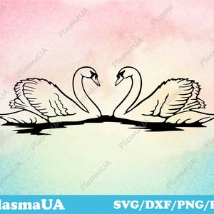 Swans Cut Files, Swan Svg, Love Svg, Valentines Day Svg, Birds Cut File ...