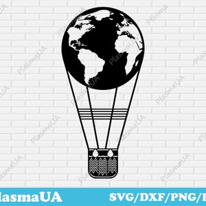 Earth Clip Art, Balloon Svg, Digital Download, Digital Print, Digital ...