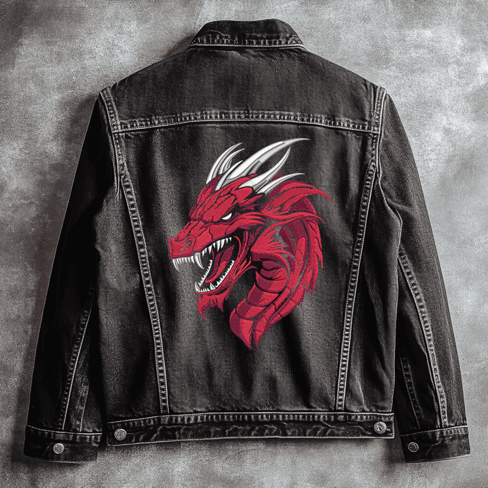 Dragon – Machine Embroidery Design for Dark Fabric , Jef Pec Hus Pec ...