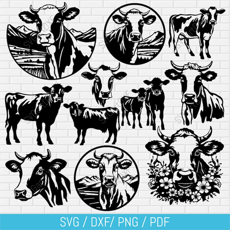 Cow Svg - Etsy