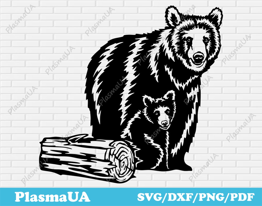 Baby Bear Svg, Bears Cut Files, Mama Bear Svg, Bear Family Svg, Dxf for ...