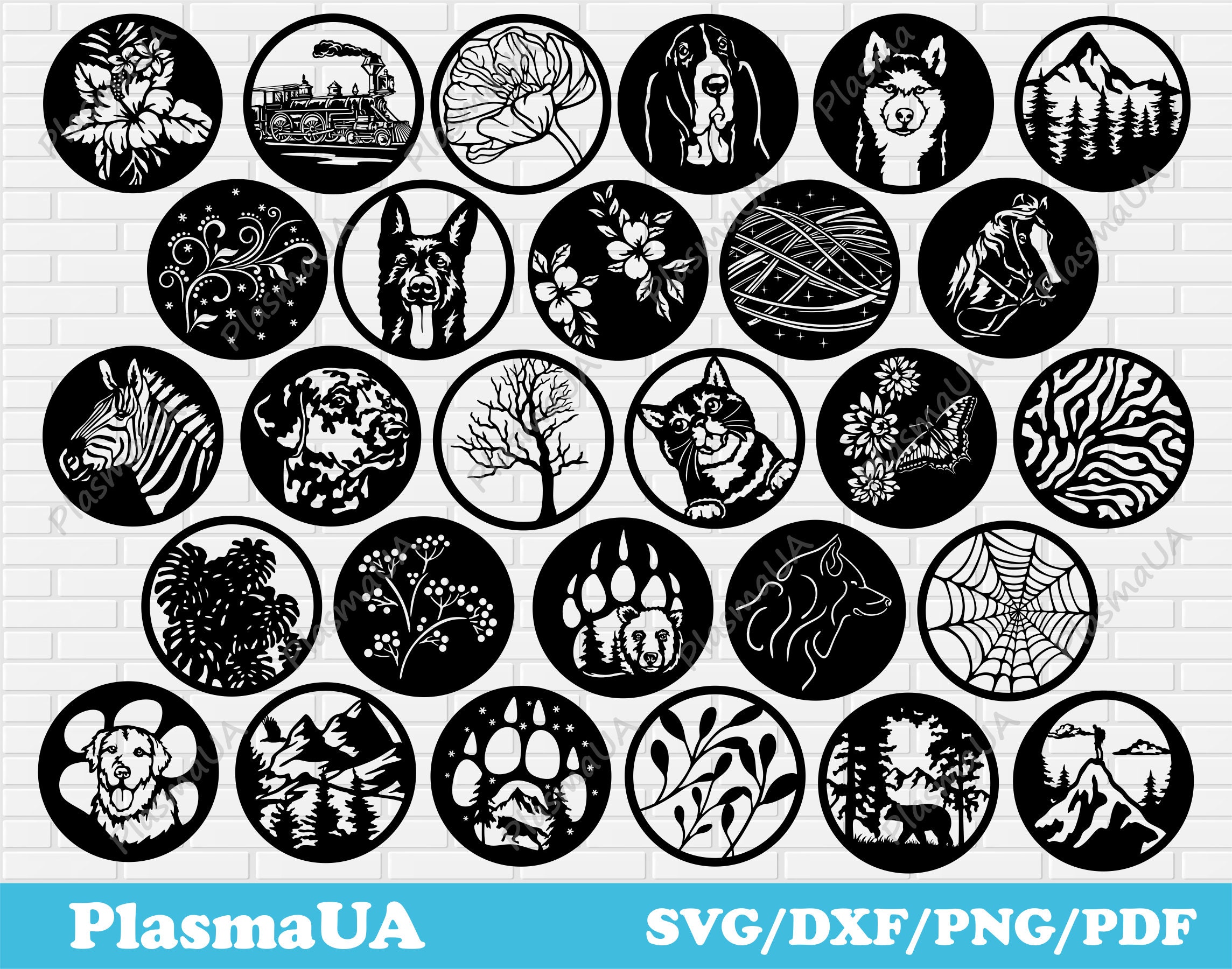 28 Cut Files for Laser, Circle Designs Svg, Dxf for Plasma Cut, Cnc ...