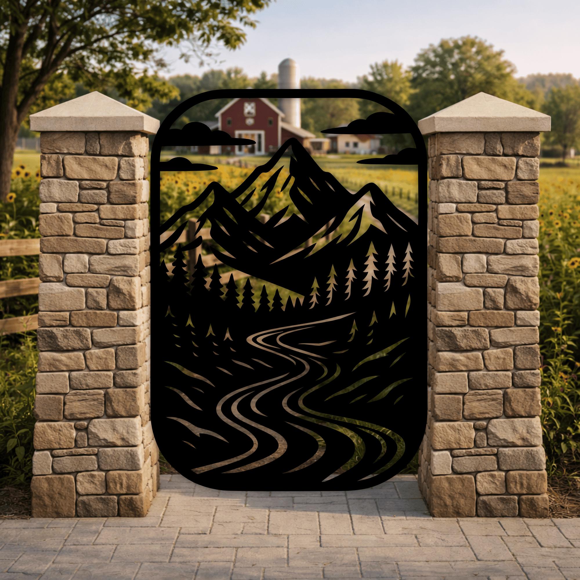 Nature Panels SVG DXF Bundle – Gate Forest, Trees, Mountains & Wildlife ...