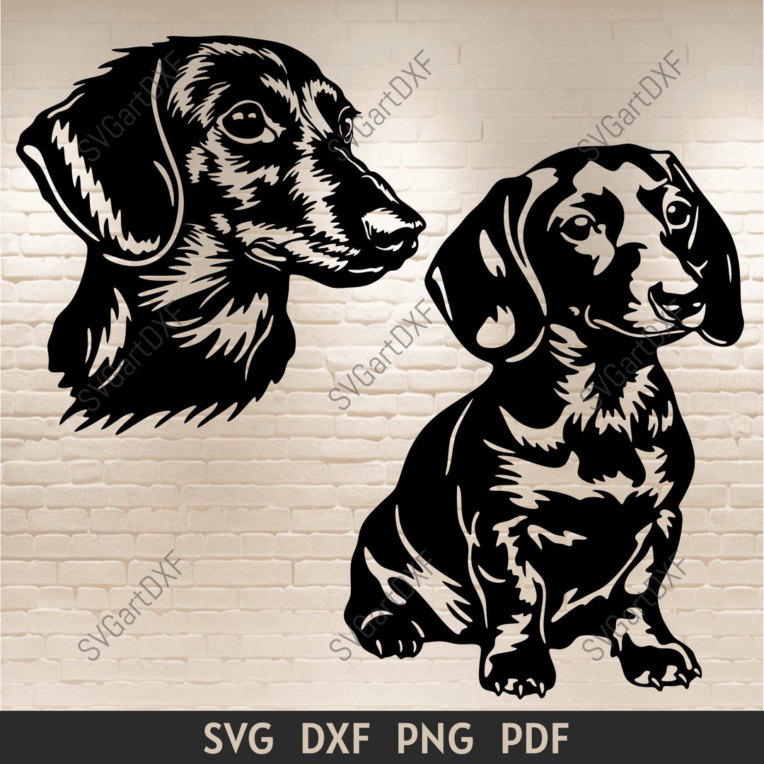 Dachshund Dog Svg, Cut Files for Cricut, Vector Engraving Files ...